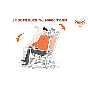 Adiromoti Outdoor Rocking Chair, All-Weather Resistant Poly Lumber Rocker Chair Outdoor, High Back Plastic Patio Rocking Chairs for Outside Porch Rocker Garden Lawn, Navy Blue