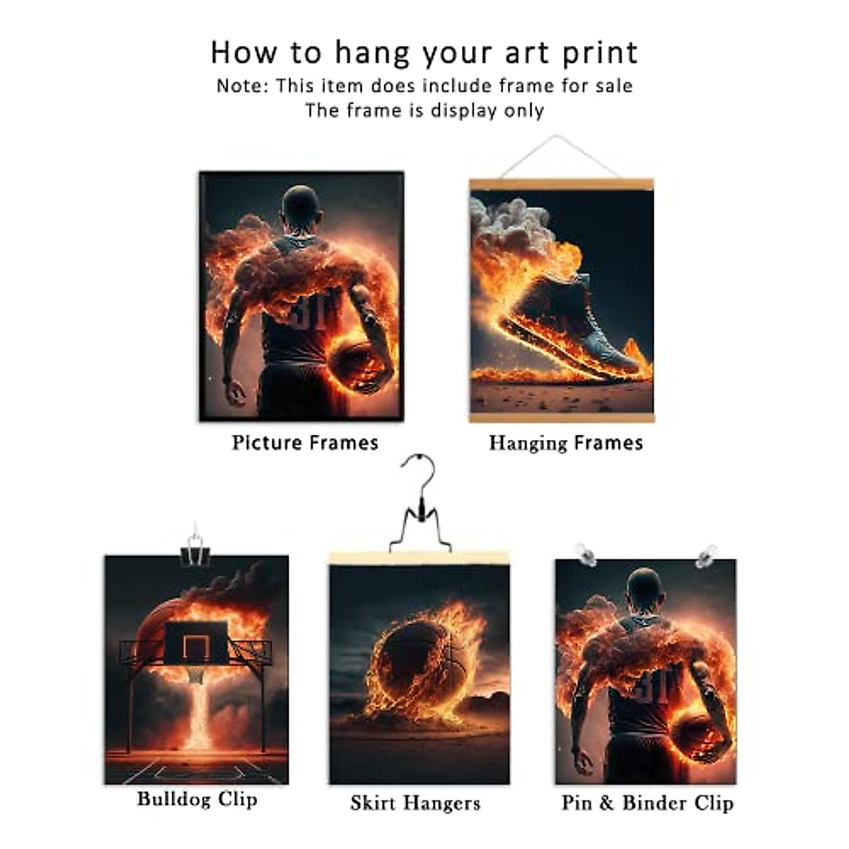 Basketball Wall Art Prints Basketball Stars Wall Art Set of 4 Unframed (8''x10'') Basketball Room Decor Basketball Wall Decor Basketball Boys Bedroom Decor Basketball Wall Art Sports Poster Basketball Man Cave Decor