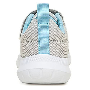 Toandon Girls Kids Sneakers Glitter Shoes Toddler Breathable Lightweight Elastic Band Athletic Running Walking Sparkle Glimmer Fashion Outdoor Child Strap Closure Sliver Blue Size 2