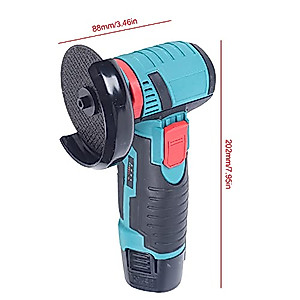 YIYIBYUS Mini Angle Grinder Cordless Brushless M5 Cutter Polishing Grinding Machine 12V 19500rmp Handheld Polisher Power Tool