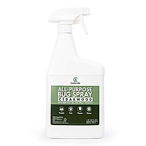 Cedarcide All-Purpose Bug Spray | Kill and Control Mosquitos, Fleas, Ticks, Ants | Made with Natural Essential Oils | Use on People, Pets & Kids (Cedarwood, Quart (32 Oz.))