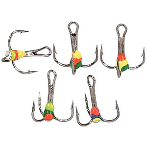 OKJHFD 5Pcs Box Metal Colorful Fishing Hook Artificial Fishing Lure Bait Fishing Tool Accessories(01)