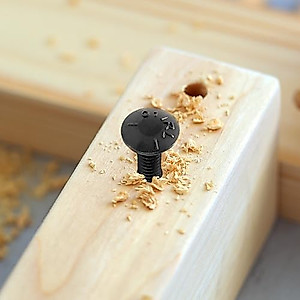 ASMC Industrial 1/4-20 x 2-1/2" Coarse Thread Grade 5 Carriage Bolt - Medium Carbon Steel for Heavy-Duty Fastening - Corrosion-Resistant Black Oxide Finish, Pack of 50