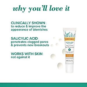 Burt's Bees Natural Acne Solutions Maximum Strength Spot Treatment Cream for Oily Skin, 0.5 Oz (Package May Vary)