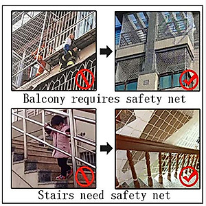 banister guard net General Safety Net, Children's Indoor And Outdoor Balcony Safety Net, Animal Toys On The Stair Terrace, Safe Baby Safety, Grade Grid Mesh Plant Network Climbing Plant 1.5x5m