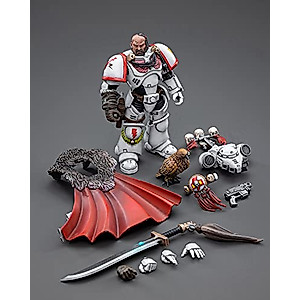 Pipigirl JoyToy × Warhammer 40K Genuine License 1/18 Soldier, White Scars, 4inch Army Military Extreme Warrior Models Action Figures Kits (Captain Kor'sarro Khan)