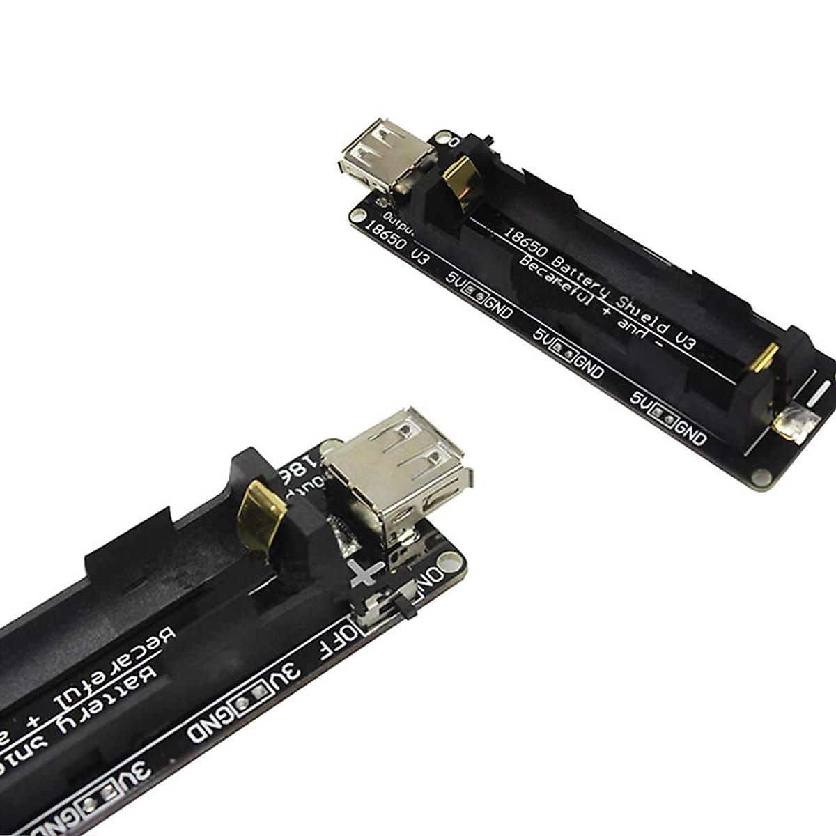 Ximimark 2Pcs Micro USB 18650 Battery Shield Expansion Board Wemos ESP32 V3 Cable Development Tool LED for Arduino and Raspberry Pi（with Cable）