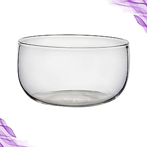 Cabilock Round Tempered Glass Bowl Prep Bowls Snack Holder Bowl Glass Mixing Bowl Glass Food Bowls Glass Food Containers Ice Cream Bowl Glass Cereal Bowls Clear Glass Bowls Snack Bowl Salad