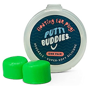 PUTTY BUDDIES Floating Earplugs 10-Pair Pack - Soft Silicone Ear Plugs for Swimming & Bathing - Invented by Physician - Keep Water Out - Premium Swimming Earplugs - Doctor Recommended (Assorted)