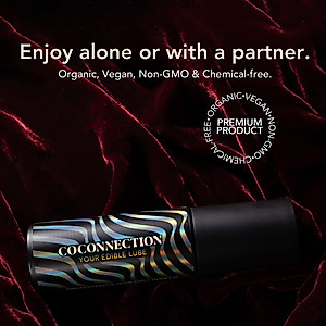 Body Connection Lubricant Oil 100% Organic Coconut Oil with Vitamin A & E - for Sex, Foreplay, or Massages - Safe for Sensitive Skin - Your Edible Lube - 60ml / 2oz