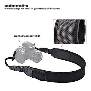 Universal Shoulder Neck Strap for DSLR Camera,Soft Neoprene Neck Belt Strap with Quick-Release,Camera Strap for Canon R5 R6 R7 R RP 5DM4 6DM2 7DM2 90D 80D Nikon D850 D750 D7500 Sony A7R V and More