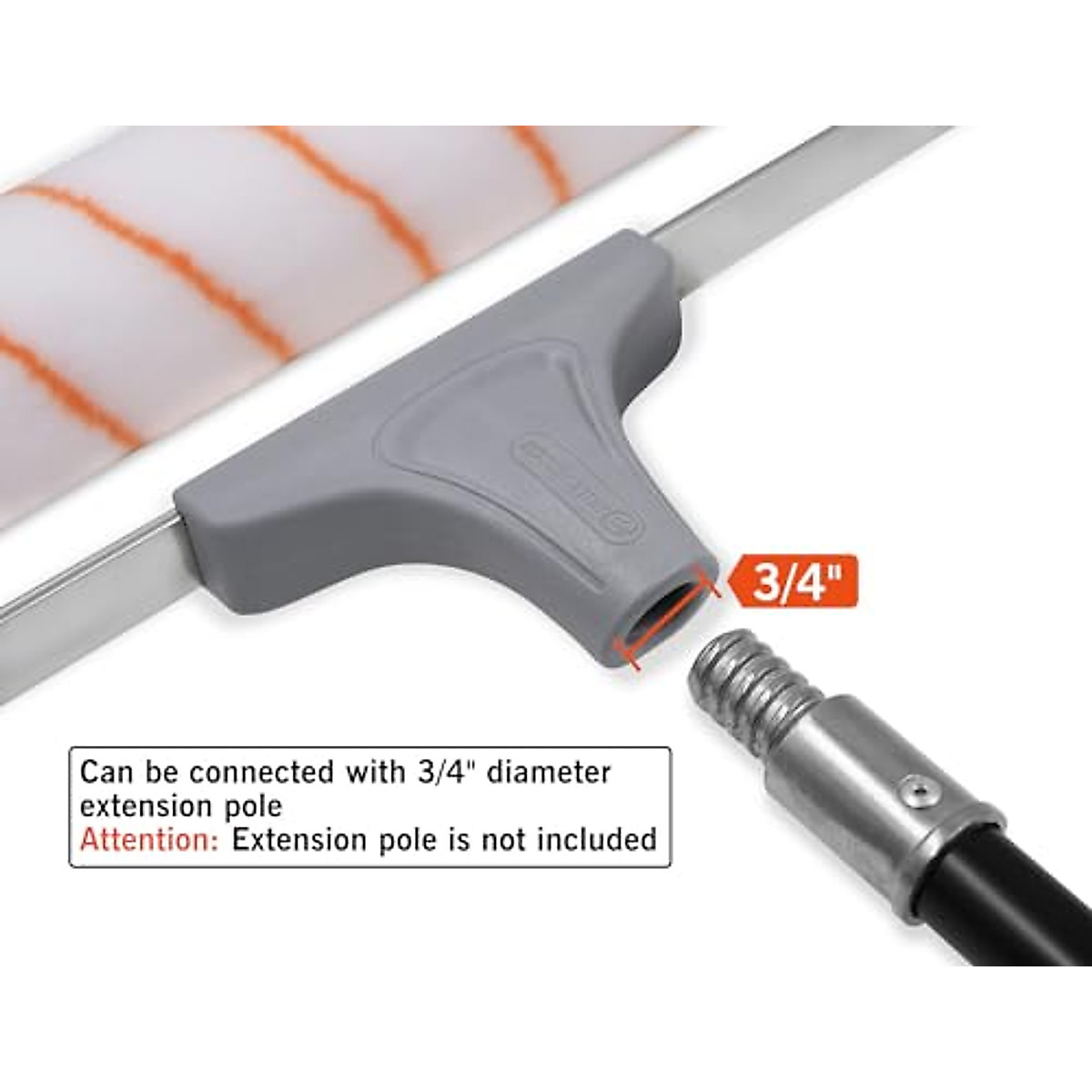 ROLLINGDOG 18 Inch Paint Roller - 18" Paint Roller Kit,Paint Tray Kit with 2pcs Tray Liners