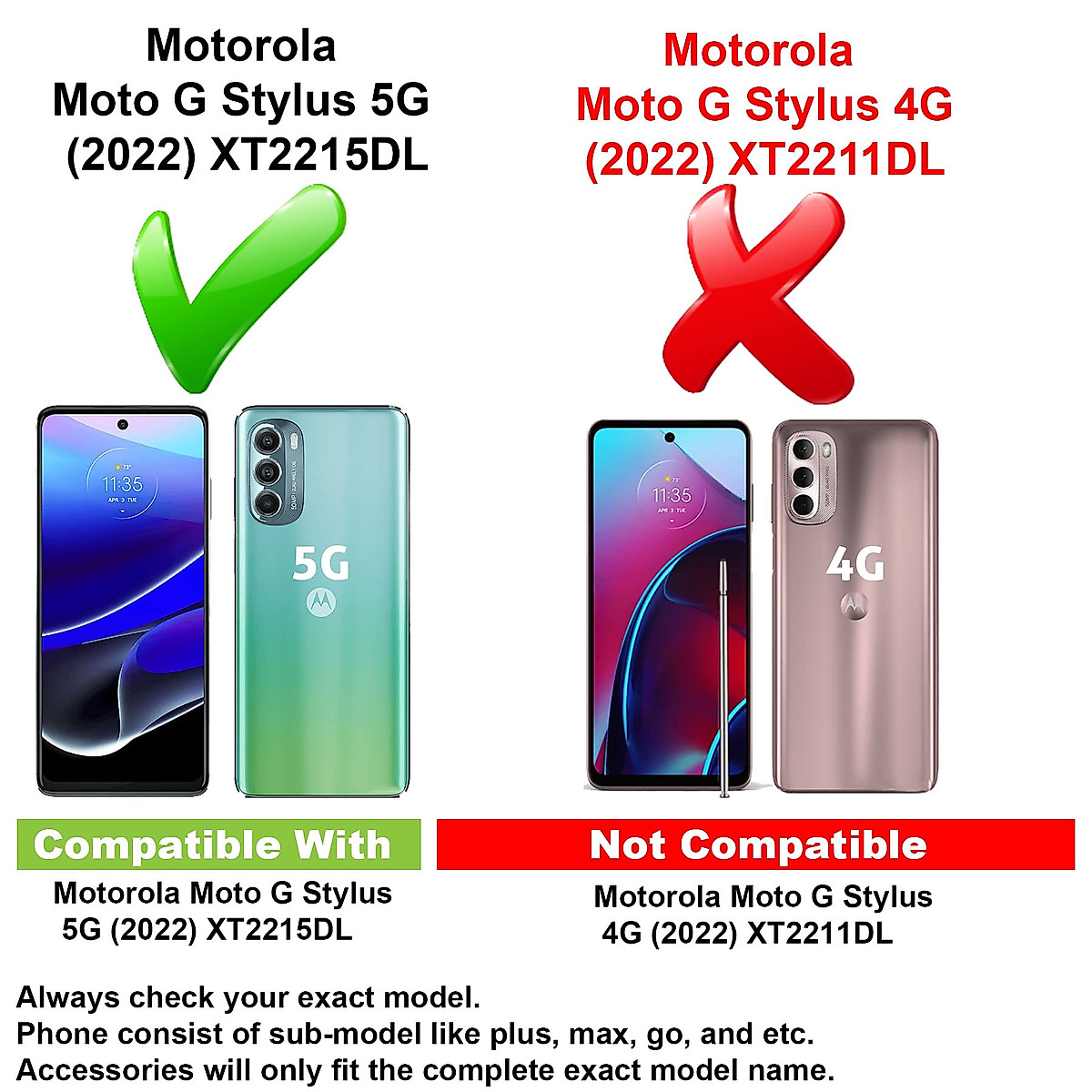 VIBECover Slim Case Compatible for Motorola Moto G Stylus 5G (2022), Total Guard Flex TPU Cover, Passport Visa