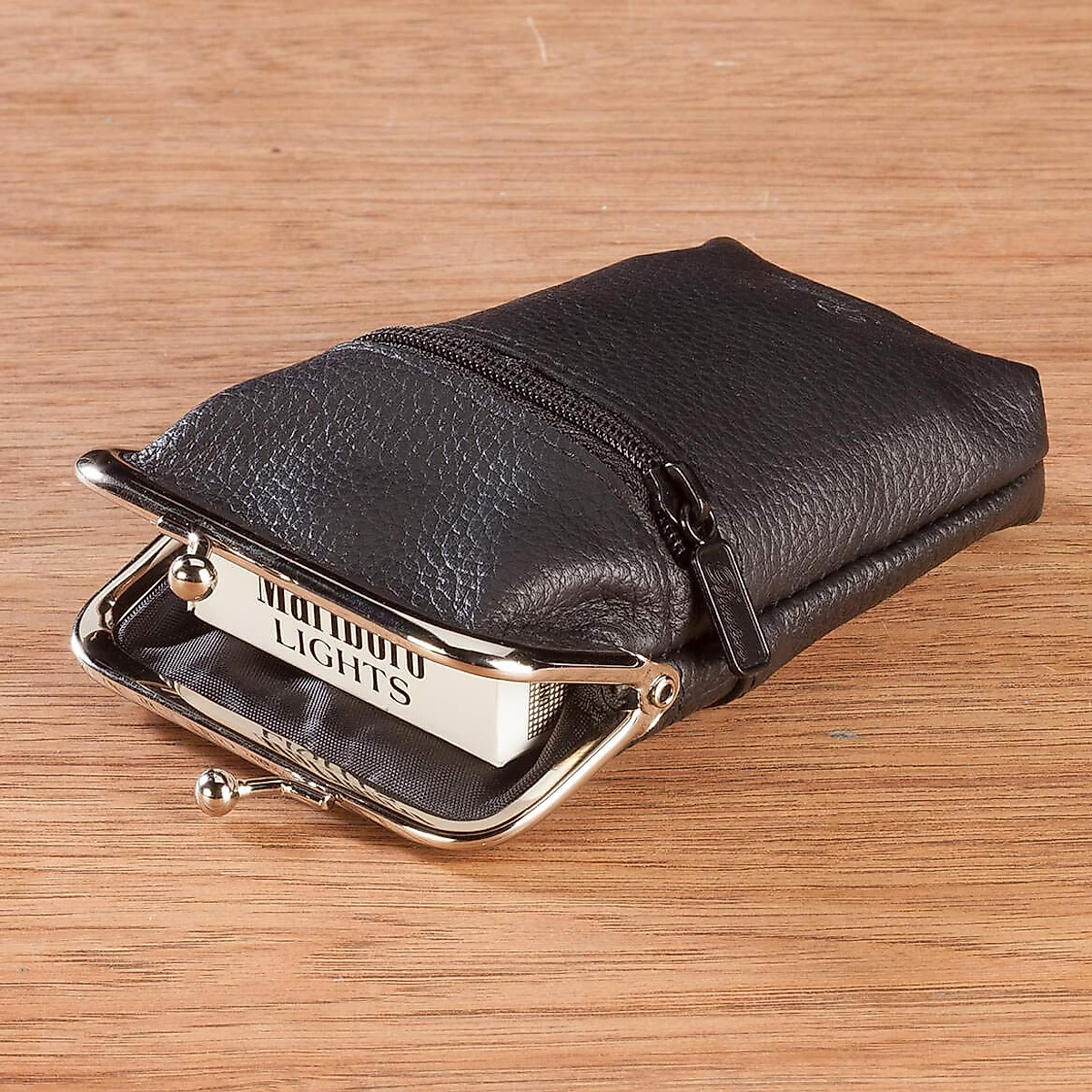 Buxton Heiress Pik-Me-Up Framed Case, Black