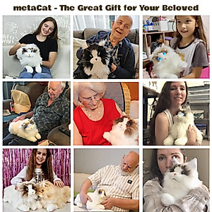 ELEPHANT ROBOTICS metaCat Bicolor B&W - Interactive Companion Pets Robot Cat with Voice Command/Heartbeat/Animation Interaction - Gifts for All Ages - Realistic & Lifelike, Type-C Charging