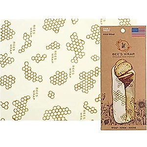 Bee's Wrap - Large Bread Wrap - Made in the USA with Certified Organic Cotton - Plastic and Silicone Free - Reusable Eco Friendly Beeswax Food Wraps