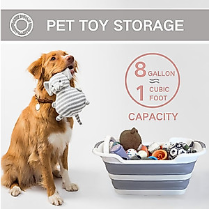 CYANOE Collapsible Pet Bathtub with Water Drain Plug, Foldable Bathtub for Puppy Small Dogs Cats, Portable & Space Saving Design, BPA Free, Grey