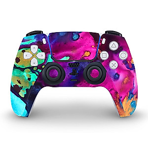 Head Case Designs Officially Licensed Mai Autumn Turquoise Wine Art Mix Vinyl Faceplate Sticker Gaming Skin Decal Compatible With Sony PlayStation 5 PS5 Disc Edition Console & DualSense Controller