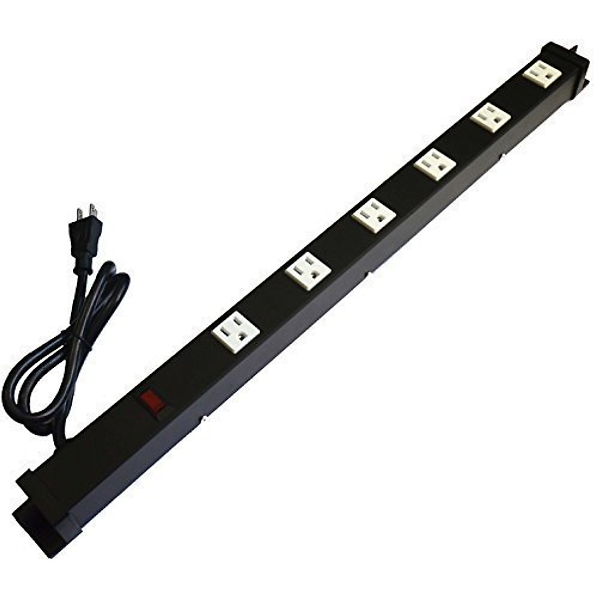 6 Outlets 3 Feet Power Cord 2 Feet Body Opentron OT2063 Heavy Duty Metal Surge Protector Power Strip with Mounting Parts - Free End Caps for Shipping Protection Only Black