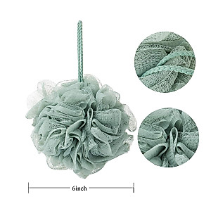 KAKOOI Bath Sponges, Shower Loofah for Body Exfoliation(1 pcs, Green)