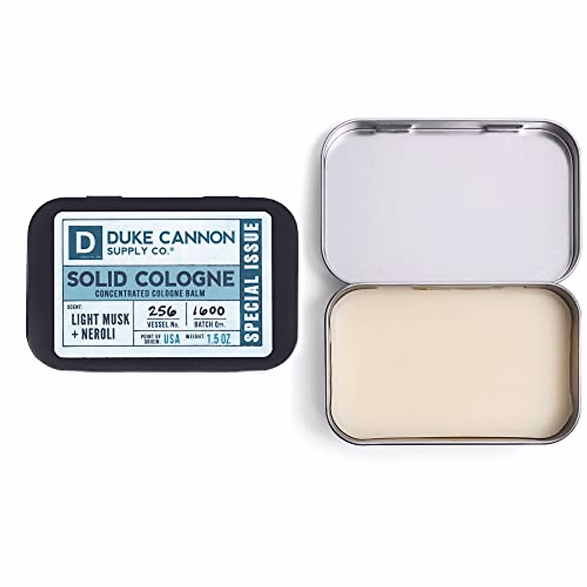 Duke Cannon Supply Co. Solid Cologne - Men's Concentrated Balm, 1.5 oz. (Light Musk + Neroli)