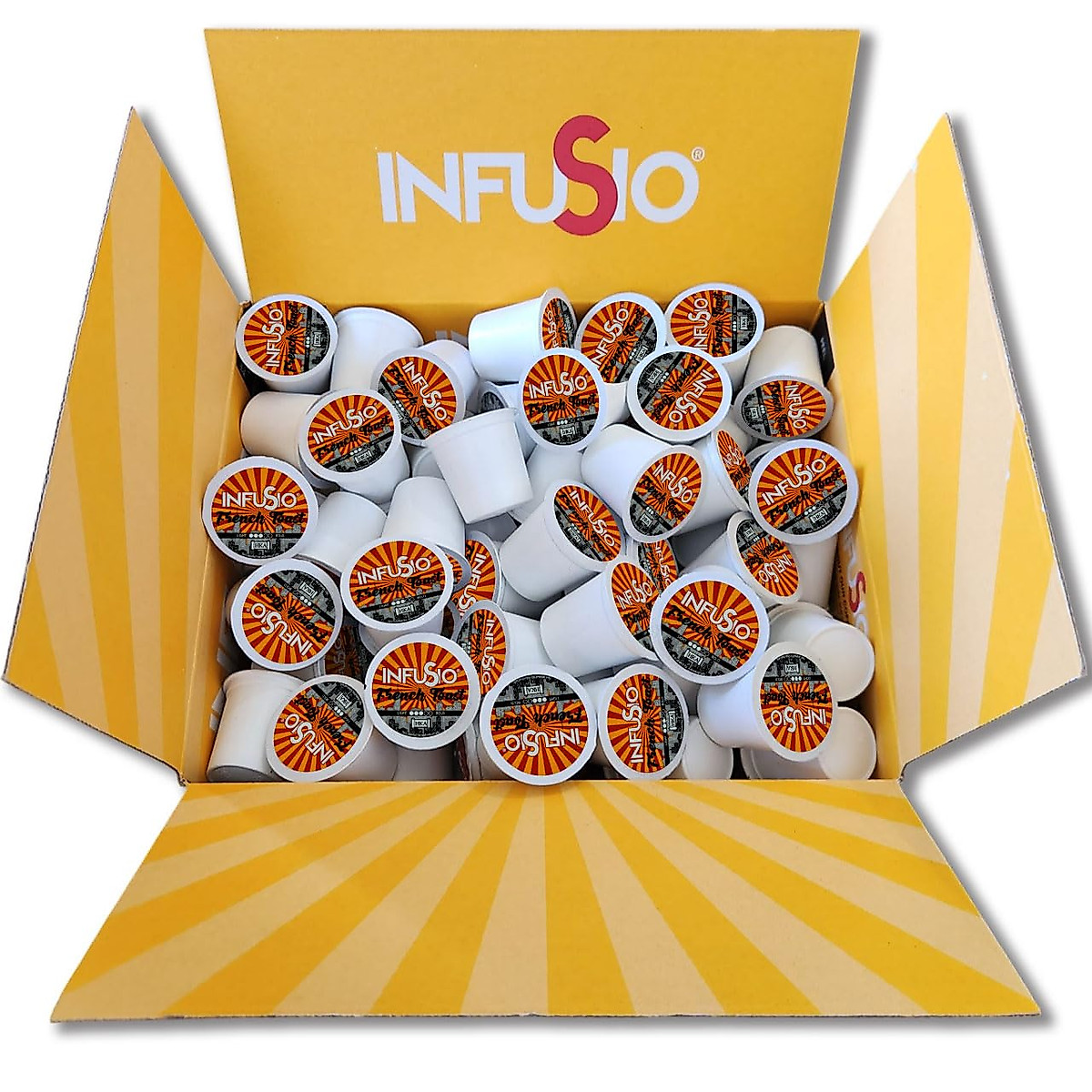 InfuSio 96 Count French Toast Medium Roast Single Serve Coffee Pods for Keurig K-Cup Brewers - InfuSio Premium Roasted Coffee Keurig 2.0 Compatible