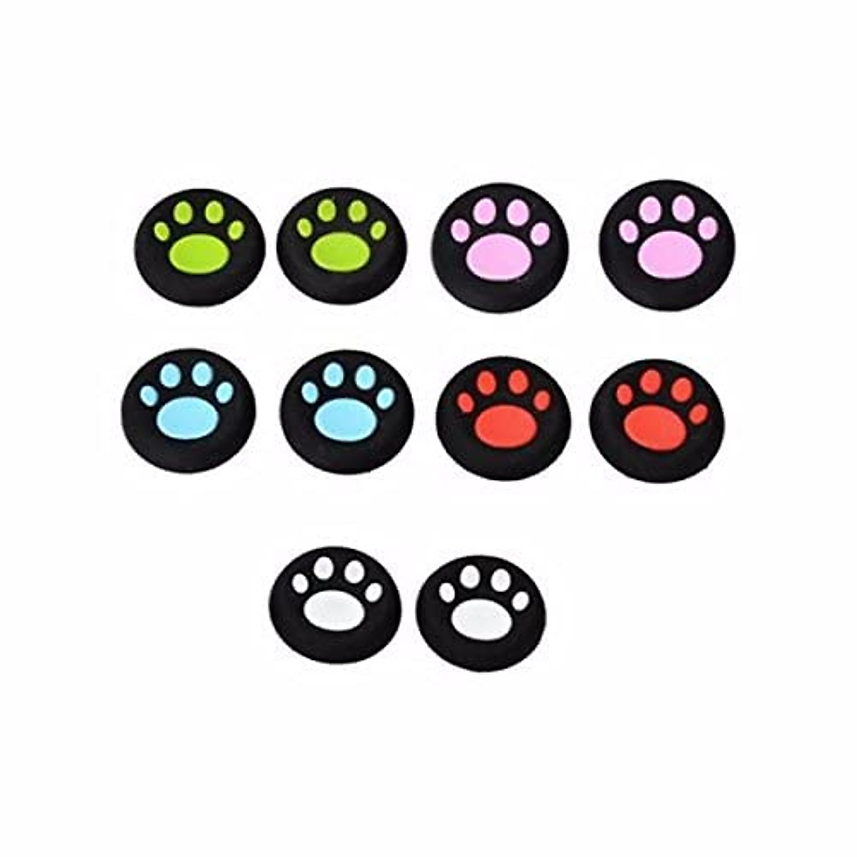 Silicone Thumb Grip Cap Cover Thumbstick Joystick for Sony PS3 PS4 PS2 Xbox One Xbox 360 Xbox One X S PS4 Pro Slim Cat Print (10 PCS)
