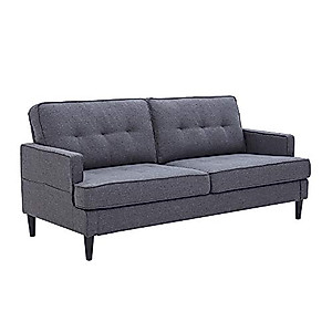 71" Modern Design Couch Soft Linen Upholstery Loveseat for Compact Living Space, Apartment, Dorm.