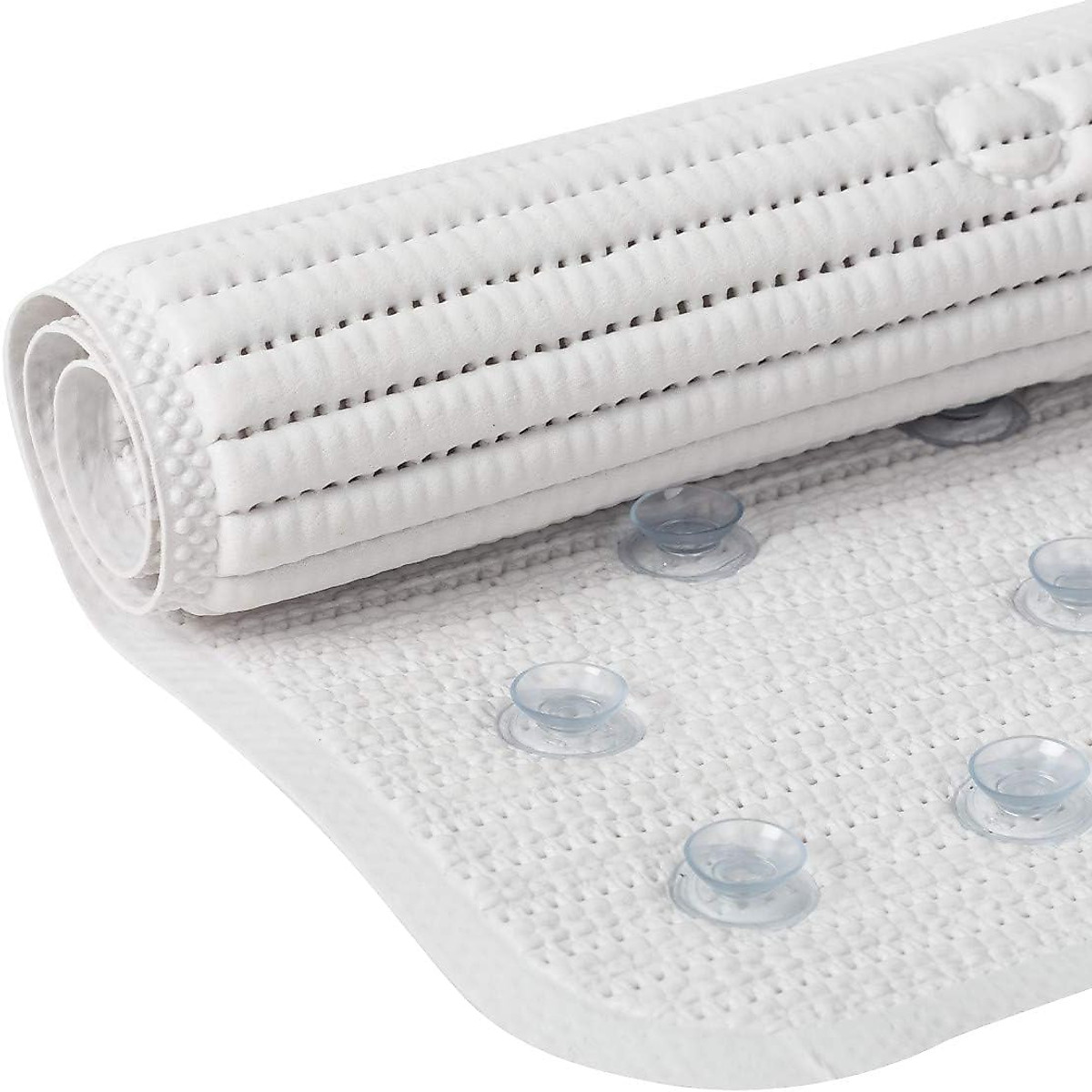 Clorox Cushioned Shower Mat, Non-Slip With Suction Cups, 21 x 21 Inches, White, 285343