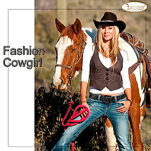 JASGOOD Cowboy Cowgirl Rhinestone Belt for Jeans, Men and Women Crocodile Grain Leather Studded Belt, E-Black, Suit Pants Size 33"-38"