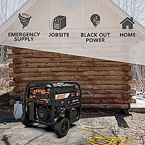 AIVOLT 12500 Watts Dual Fuel Generator - Portable Gas or Propane Powered Generator for Home Use Electric Start Generator for Power Outages, CO Sensor, 50 State Approved