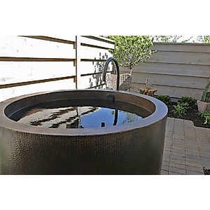 Premier Copper Products BTR45DB Japanese Style Soaking Hand Hammered Copper Bath Tub, Oil Rubbed Bronze