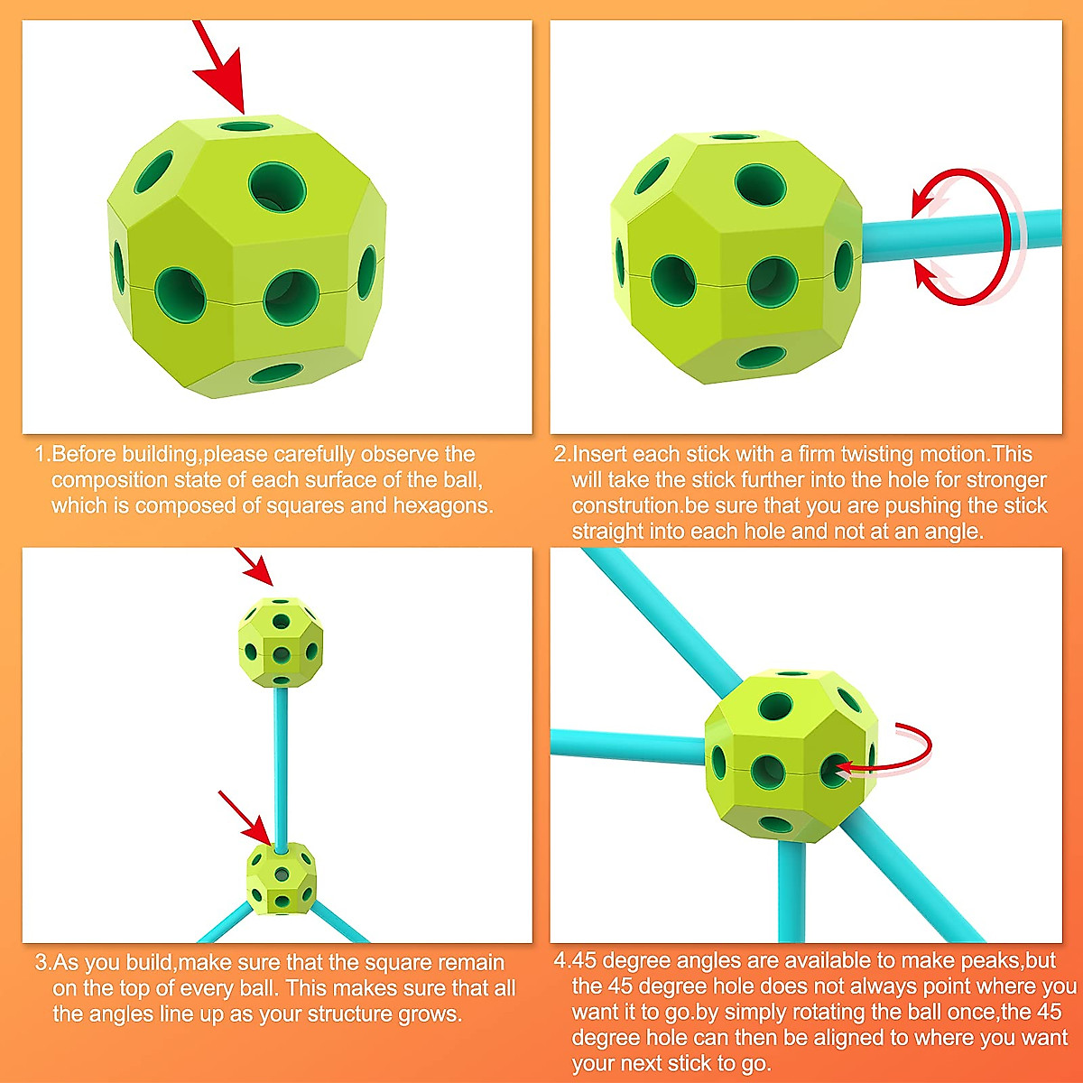 Kids Fort Building Kit,110 Pieces DIY Creative Fort Toy for 6 7 8 9 10 11 12 Years Old Boy & Girls, Construction STEM Building Toys Castles Tunnels Play Tent Rocket Tower for Indoor & Outdoor