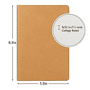 EUSOAR Lined Notebook, 36pcs A5 5.5" x 8.3" 60 Pages Soft Cover Travel Journal Set, Travel Notebook Journal, Drawing Notebook Notepad Sketchbook, Students Office Subject Diary Writing Notebooks