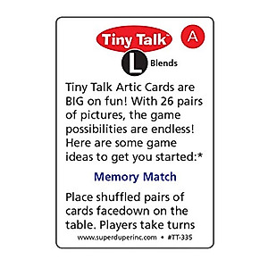 Super Duper Publications | Tiny Talk Articulation and Language L Blends Sound Photo Flash Cards | Educational Resource for Children
