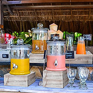 6 Pcs Wooden Display Stand Whitewashed Square Cake Stand Dessert Riser Wood Box Crate Style Display Stand Stackable Wooden Cupcake Stand for Home Bakery Decor Birthday Wedding Party Favors, 3 Sizes