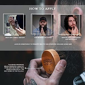 Can You Handlebar Beard Oil for Men, Natural Beard Care Conditioner Moisturizer Softener Grooming Product, Woodsy and Citrus Scent, 1oz Dropper Bottle