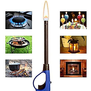 Elite Brands USA Long Lighters Pack, 5 Pack of Butane Refillable Fire Lighters, Ideal as Multipurpose Utility Lighters BBQ Lighters Grill Lighters Kitchen Lighters,Multilor,Large