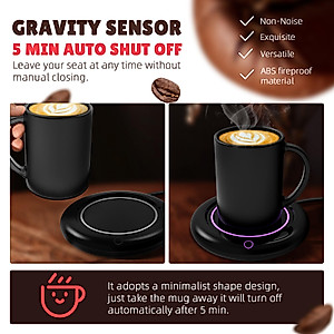 40W Coffee Mug Warmer with Auto Shut Off for Desk, Cup Warmer Smart 3 Level Temperature Settings, Electric Beverage Tea Water Milk Warmer for All Cups and Mugs, Heating Plate Candle Wax Warmer