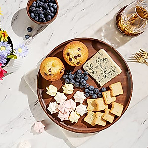 Table Concept Serving Tray, Round Wooden Serving Tray, Serving Platter, Charcuterie Board, Housewarming Gifts - 12"