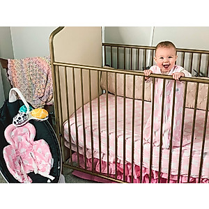 BaeBae Goods Fitted Baby Crib Sheets for Girls, 3 Pack, Soft and Breathable Jersey Cotton, Pink and White, Cute Girly Nursery Mattress Bedding, Universal Fit