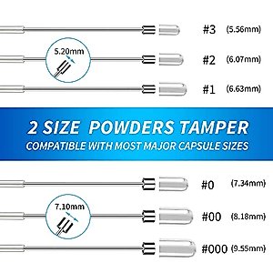 Capsule Filling Machine Tools Kits Micro Tiny Spoon Spatula, Lab Scoop Filling Tray, Herb Powder Tamper Tool for Lab Capsule Filler Pill Maker, Fit Empty Capsules Sizes 000 00 0 1 2 3