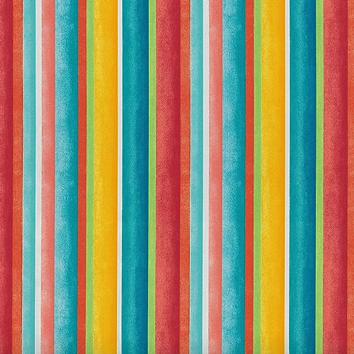 Pillow Perfect Stripe Indoor/Outdoor Sofa Setee Bench Swing Cushion with Ties, Weather, and Fade Resistant, 18" x 45", Multicolored Dina, 1 Count