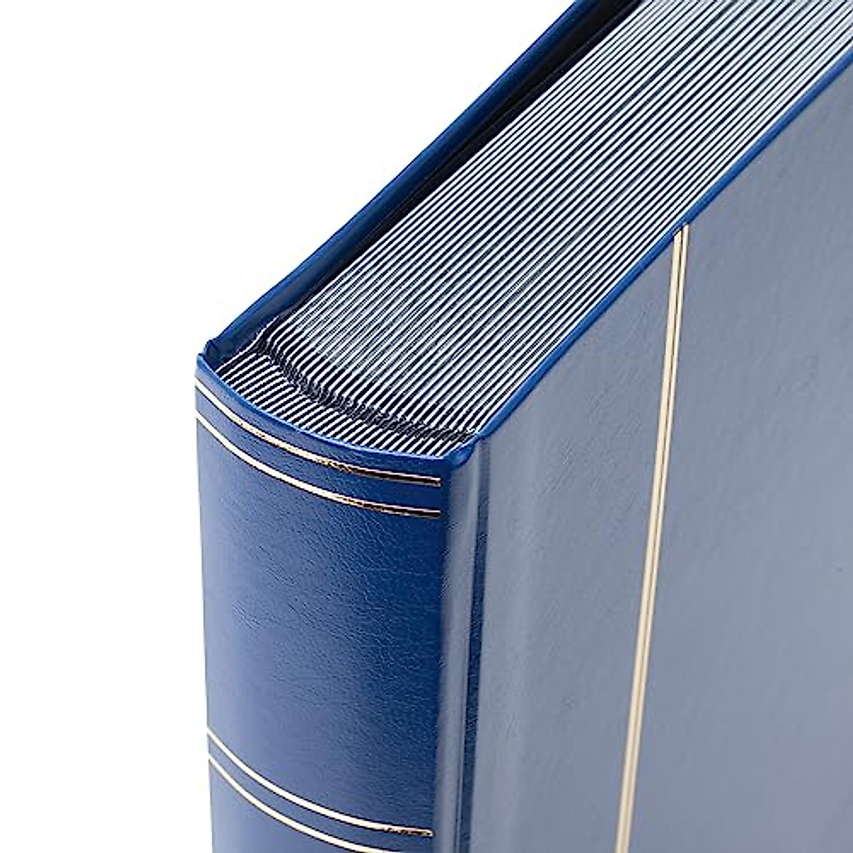 Lighthouse Hardcover Stamp Album Stockbook With 64 Black Pages, Blue, LS4/32