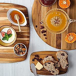 TeakHaus Square Edge Grain Cutting Board w/Rounded Edge (Large) | 16" x 16" x 0.55"