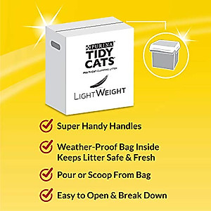Purina Tidy Cats Light Weight, Low Dust, Clumping Cat Litter 24/7 Performance Multi Cat Litter - 17 lb. Pail
