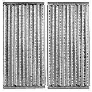 BBQ Future 18 7/16" Grill Grate Replacement Part for Charbroil Tru-Infrared 2 Burners Gas Grill 463241013 463270613 463246909 463270615 463273614 and More, 2 Pack Stamped Stainless Steel Emitter