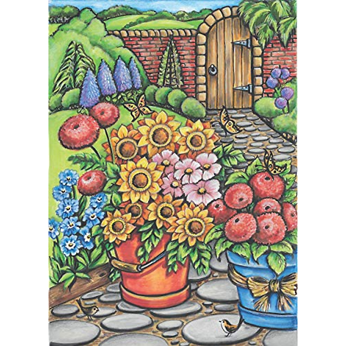 Creative Haven Country Gardens Coloring Book (Adult Coloring Books: In The Country)