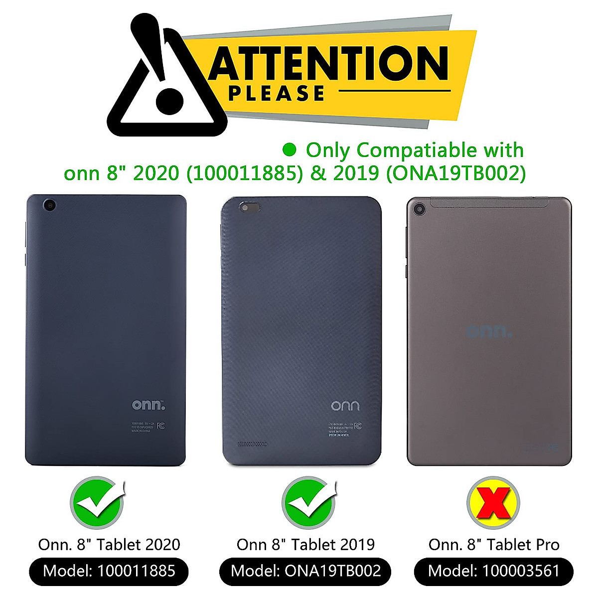 CCambro Kids Case for onn Gen 2 8 inch(100011885)/onn Surf 8 inch(ONA19TB002), Light-Weight EVA Soft Foam Durable Rugged Shockproof Kidsproof Foldable Handle Kickstand Cover for Kids - Purple