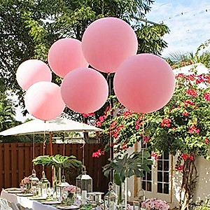 18 inch Pastel Balloons for Parties 10 pcs Macaron Latex Balloons for Birthday Wedding Engagement Anniversary Christmas Festival Picnic or any Friends & Family Party Decorations-pastel pink